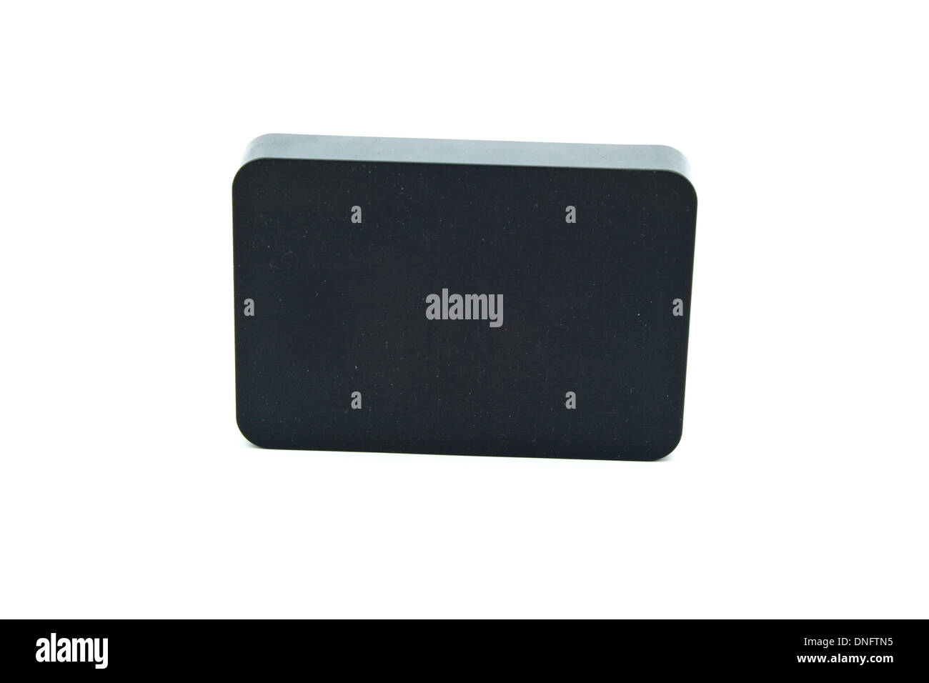 Black External Hard Drive Disk on white background Stock Photo - Alamy