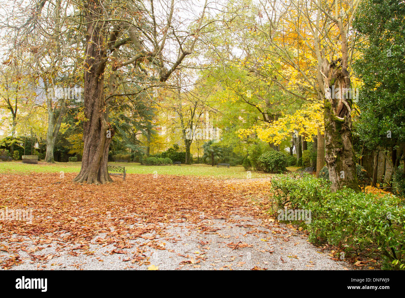 Autumn in the gardens of Lazarraga Palace, Oñati, Basque Country Stock ...