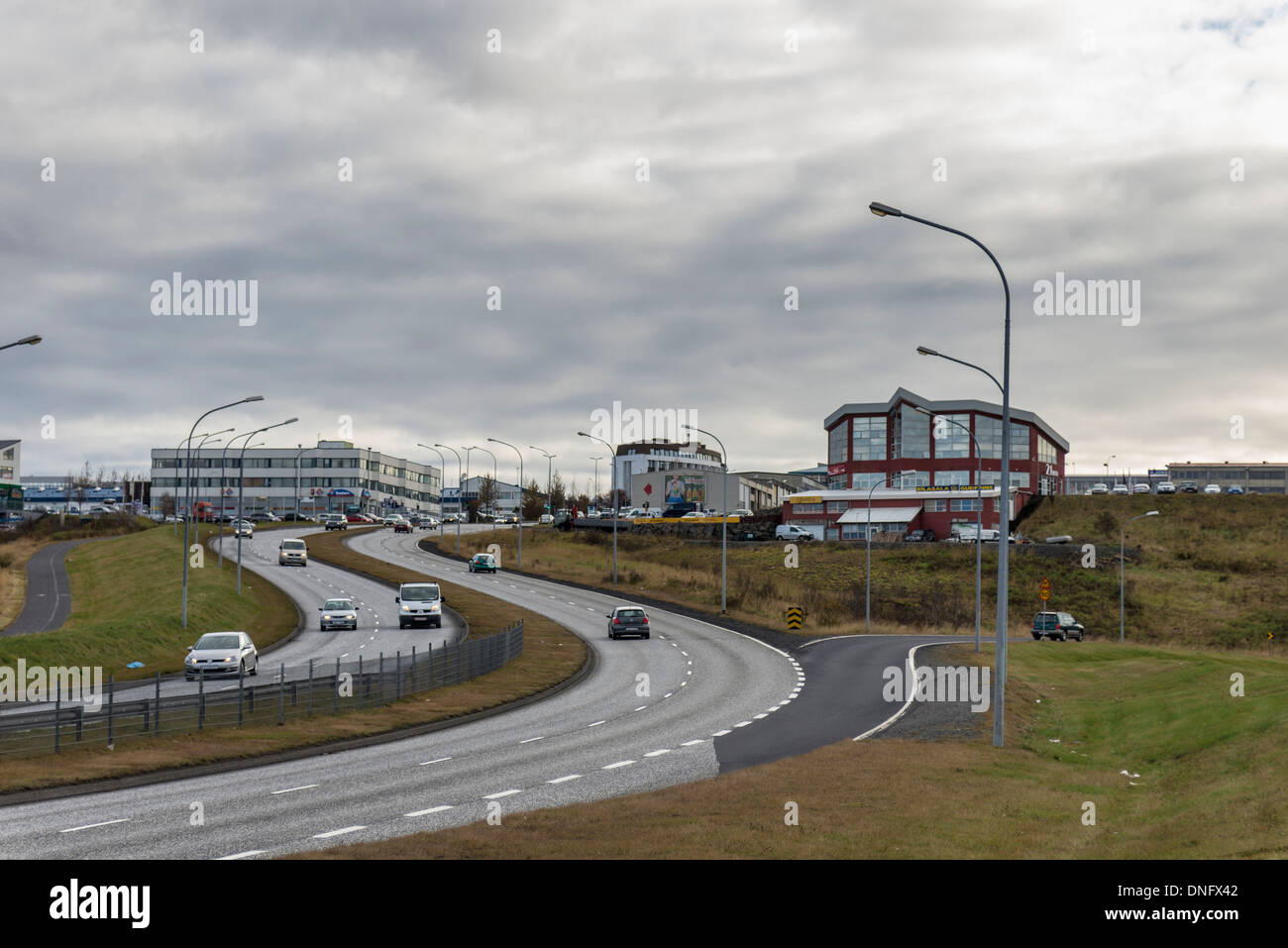 Grafarvogur road Reykjavik, Iceland Stock Photo - Alamy