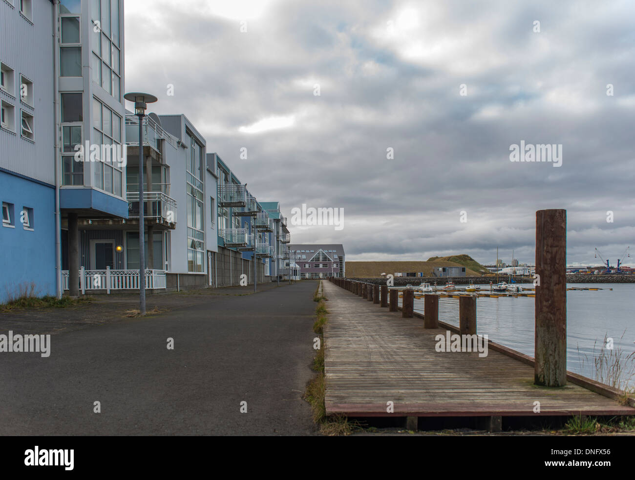 Iceland harbour residential hi-res stock photography and images - Alamy