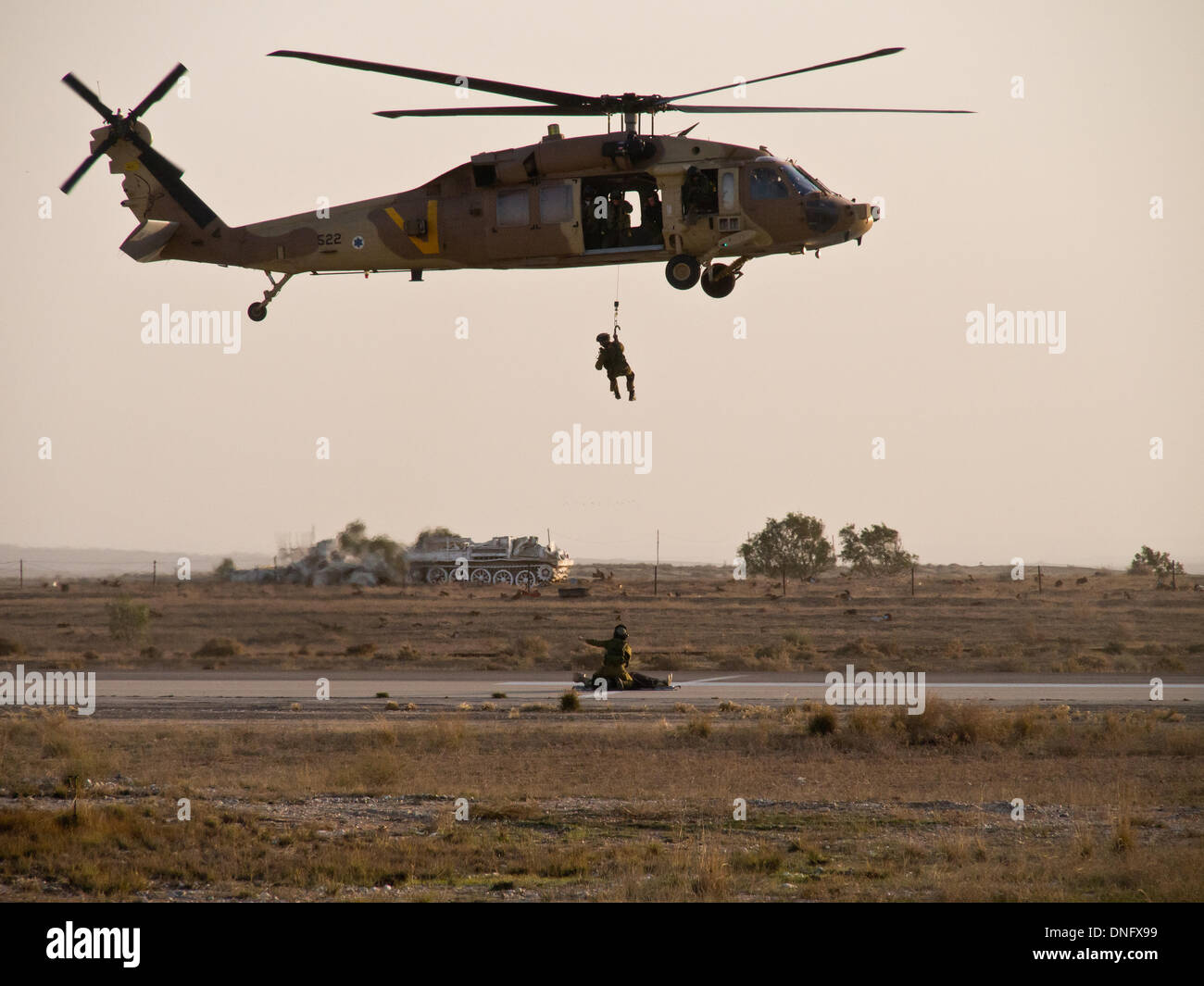 Hazerim, Israel. 26th Dec, 2013. Israel Air Force Blackhawk helicopter ...
