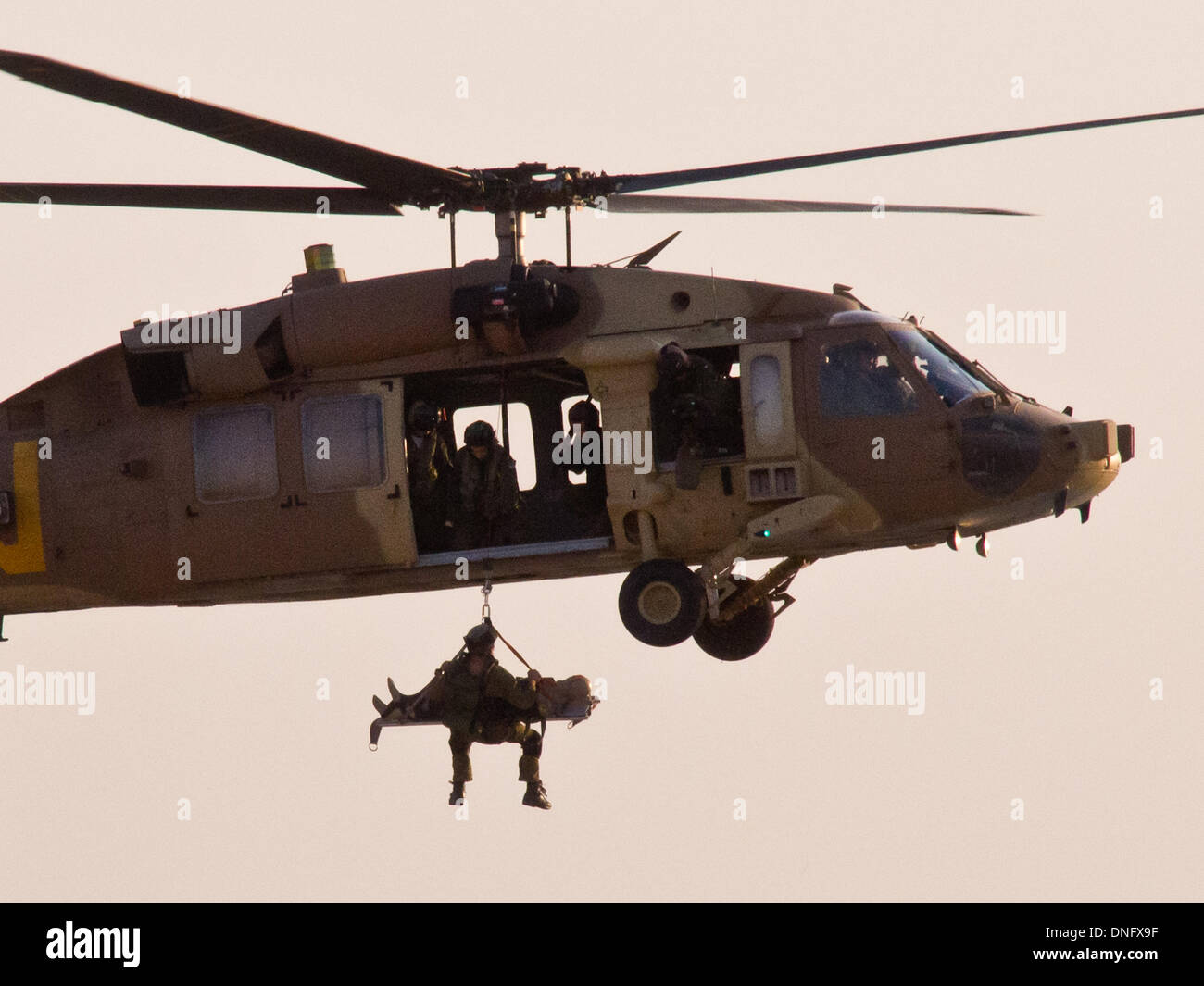 Hazerim, Israel. 26th Dec, 2013. Israel Air Force Blackhawk helicopter ...