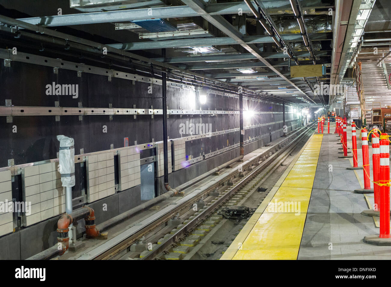 The new 34th Street-Hudson Yards terminal station on the 7 Subway line ...