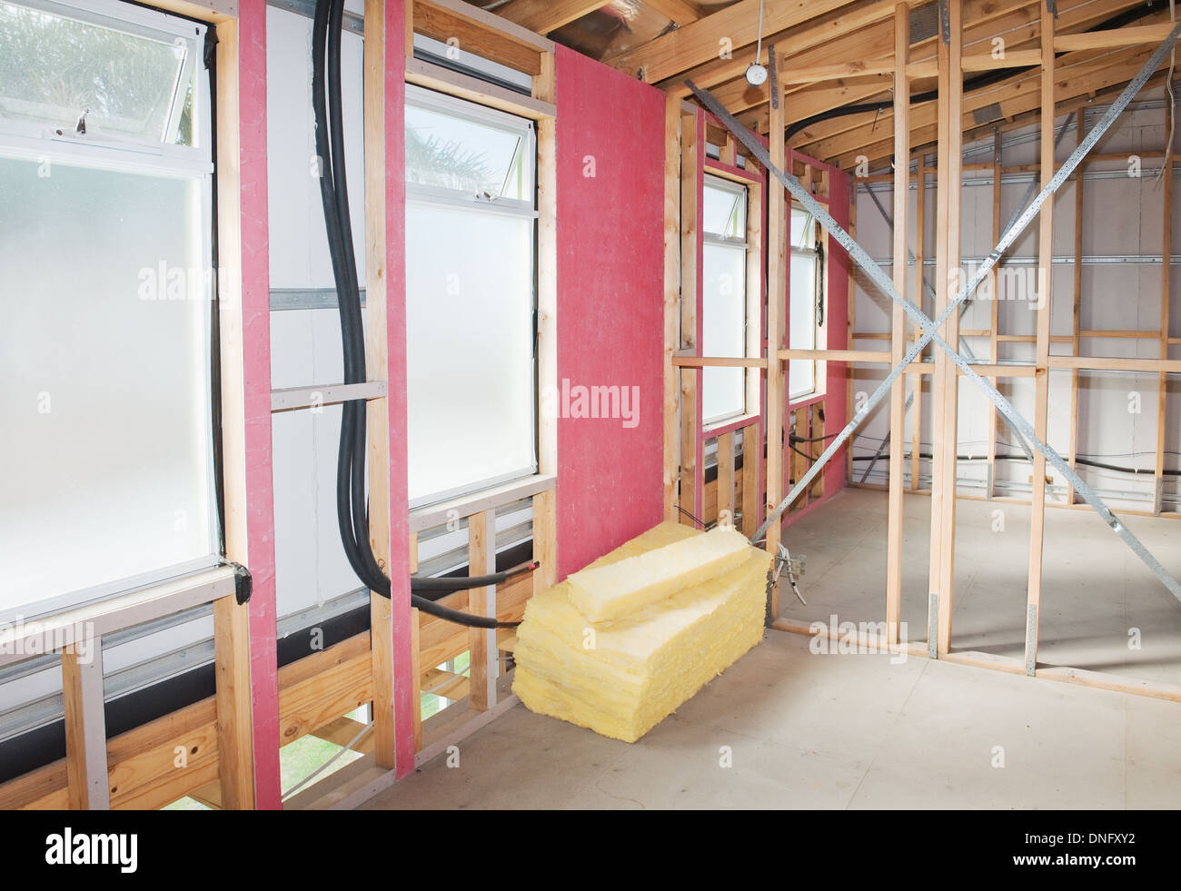 Interior view construction new residential home Stock Photo - Alamy