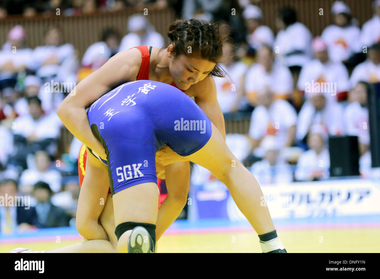 Tokyo, Japan. 23rd Dec, 2013. (T-B) Kaori Icho, Risako Kawai Wrestling ...