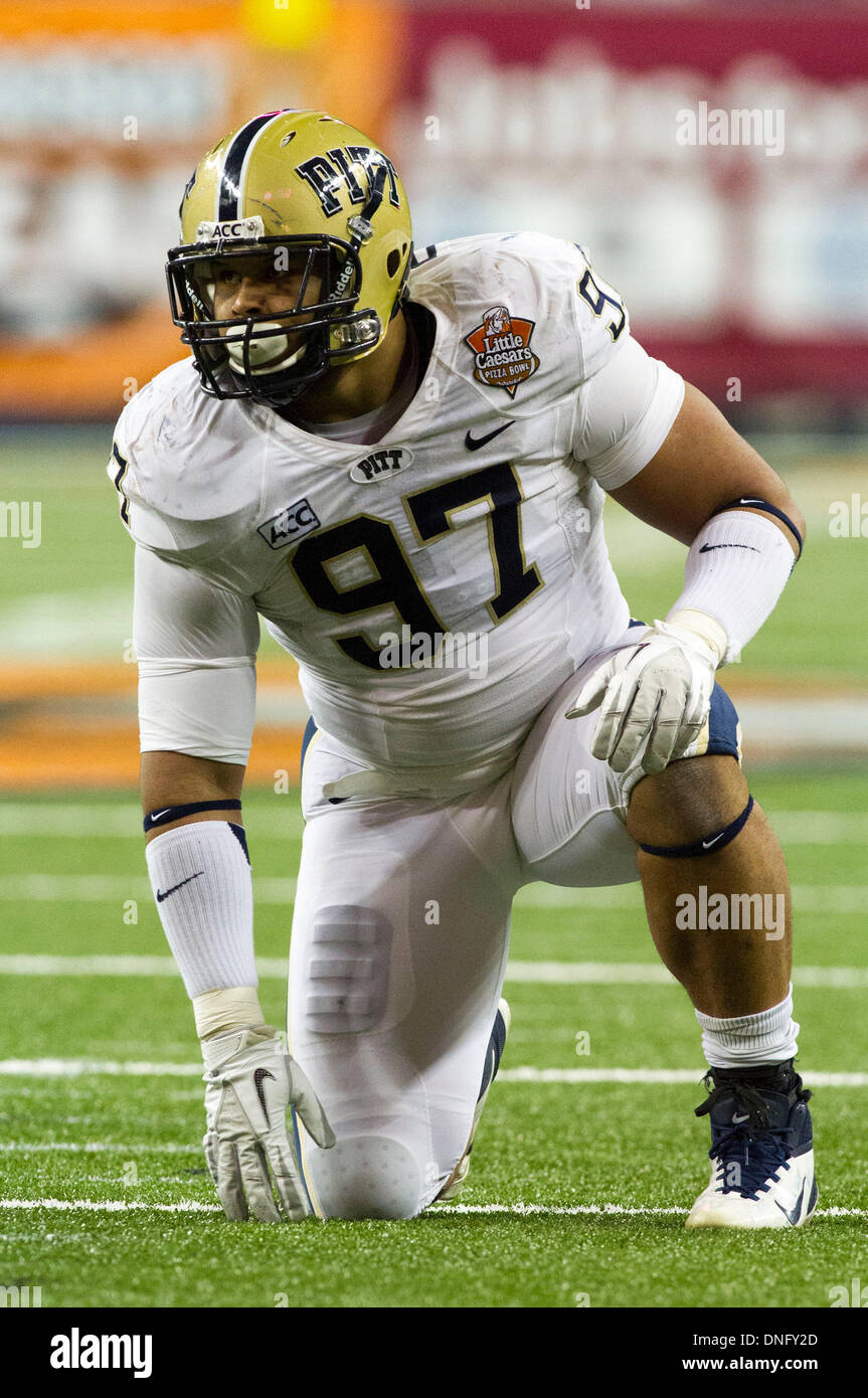 Detroit, MI, USA. 26th Dec, 2013. Pittsburgh Panthers defensive lineman ...