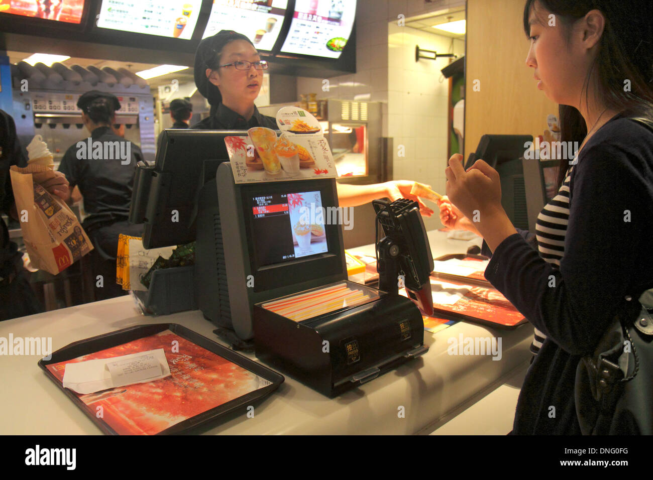 Employee Taking Fast Food Order High Resolution Stock Photography and ...