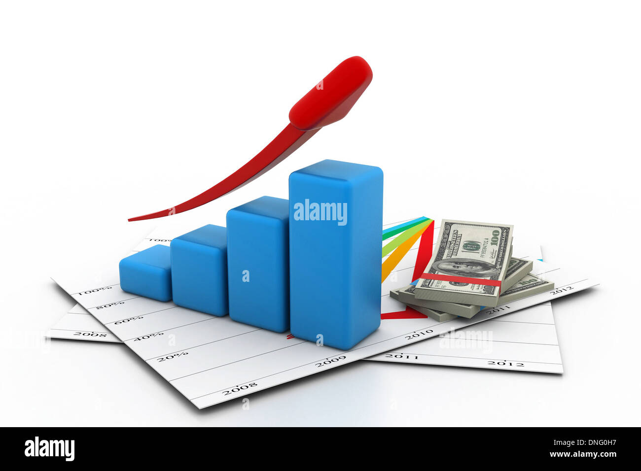 Business graph with chart Stock Photo - Alamy