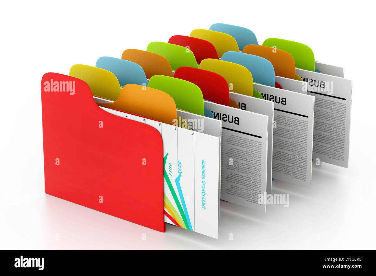 Business chart in folder Stock Photo - Alamy