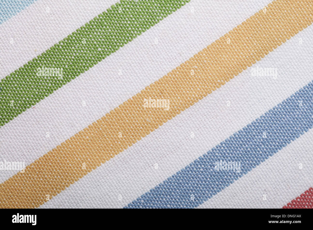 Closeup Of Colorful Striped Fabric Textile As Background Texture Or