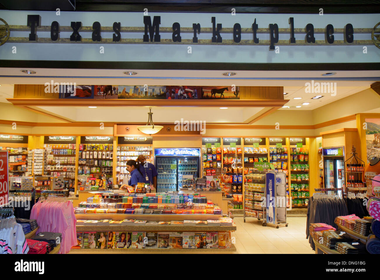 Texas Houston George Bush Intercontinental Airport IAH terminal Stock ...