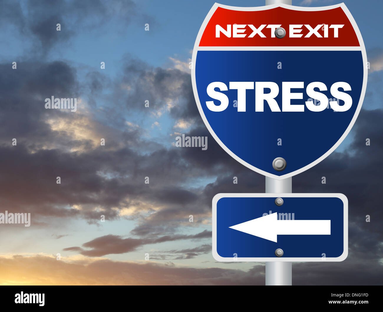 Stress road sign Stock Photo - Alamy