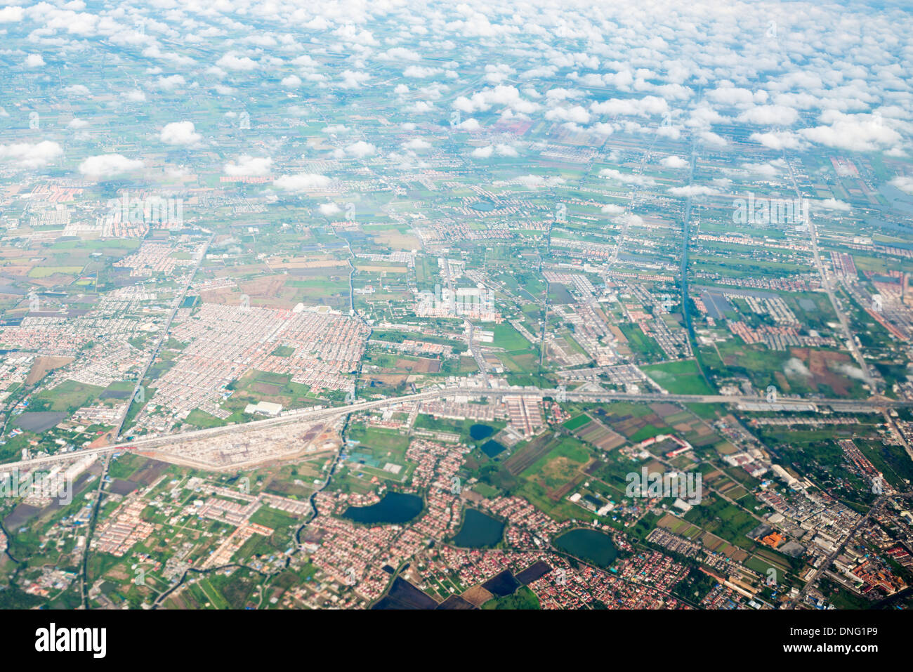 aerial view of city center Stock Photo - Alamy