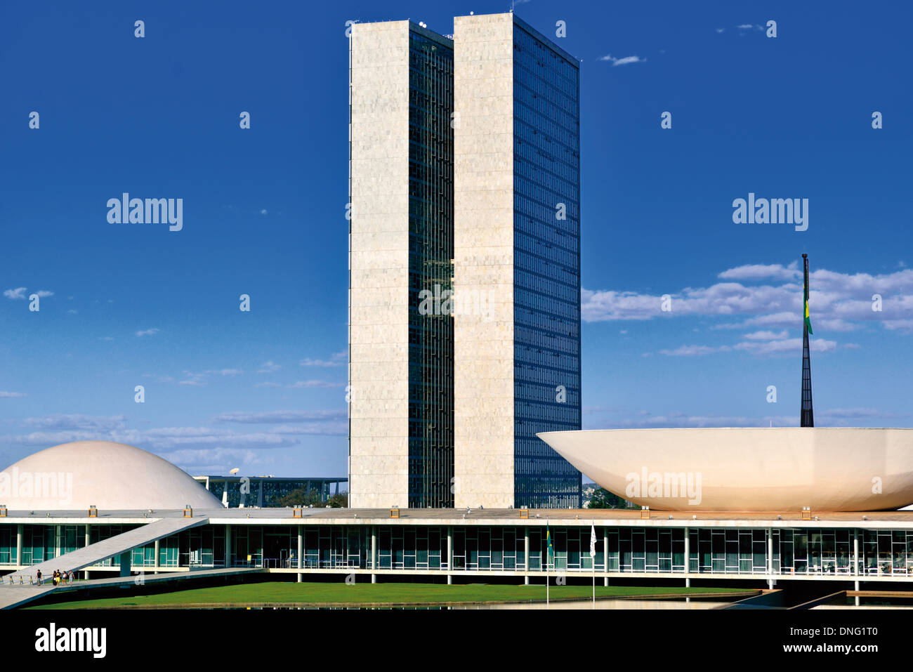 Brazil, Brasilia: Futuristic architecture of the National Congress by ...