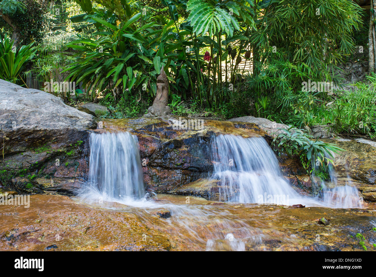 Waterfall in Doi Suthep - Pui , Wat Phalad in Chiangmai Thailand Stock ...