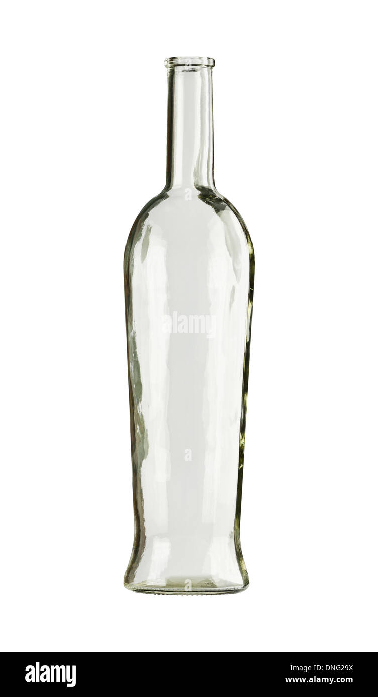 Empty colorless glass bottle, isolated Stock Photo - Alamy