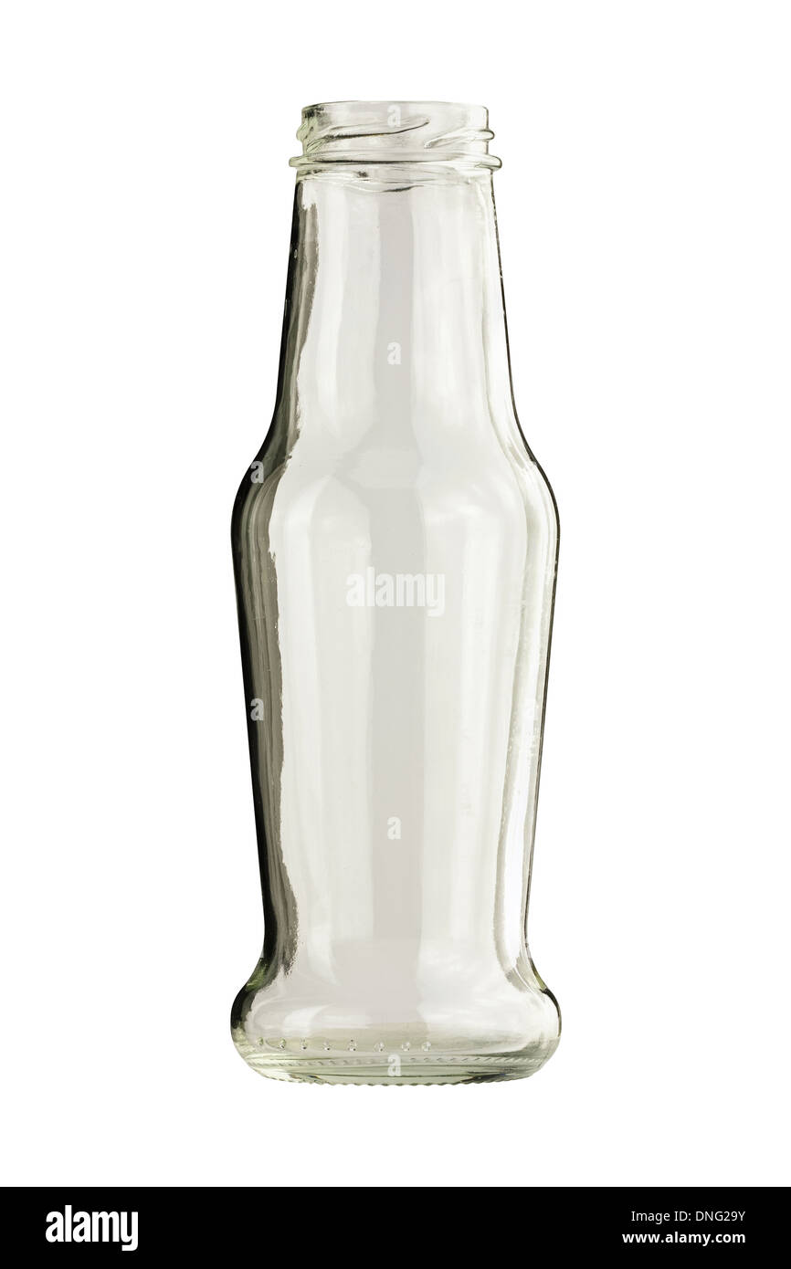 Empty colorless glass bottle, isolated Stock Photo - Alamy