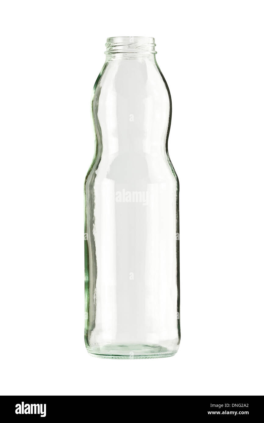 Empty colorless glass bottle, isolated Stock Photo - Alamy