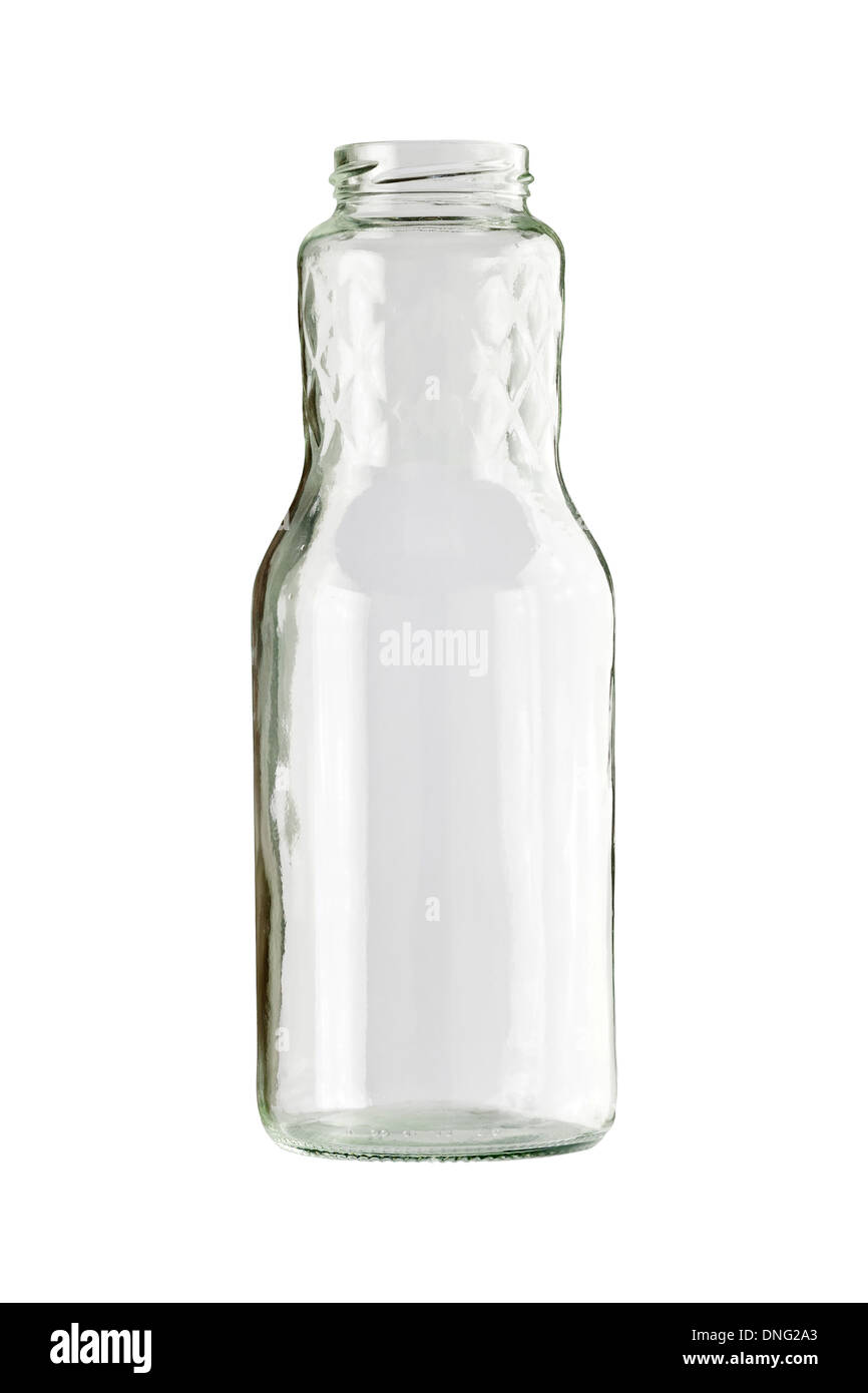 Empty colorless glass bottle, isolated Stock Photo - Alamy