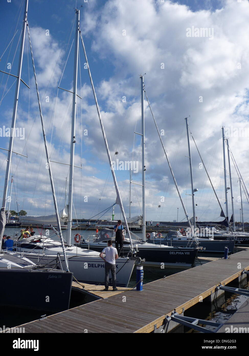 Port of fishing village Hel at penisula Hel in Poland, pictured 15 ...