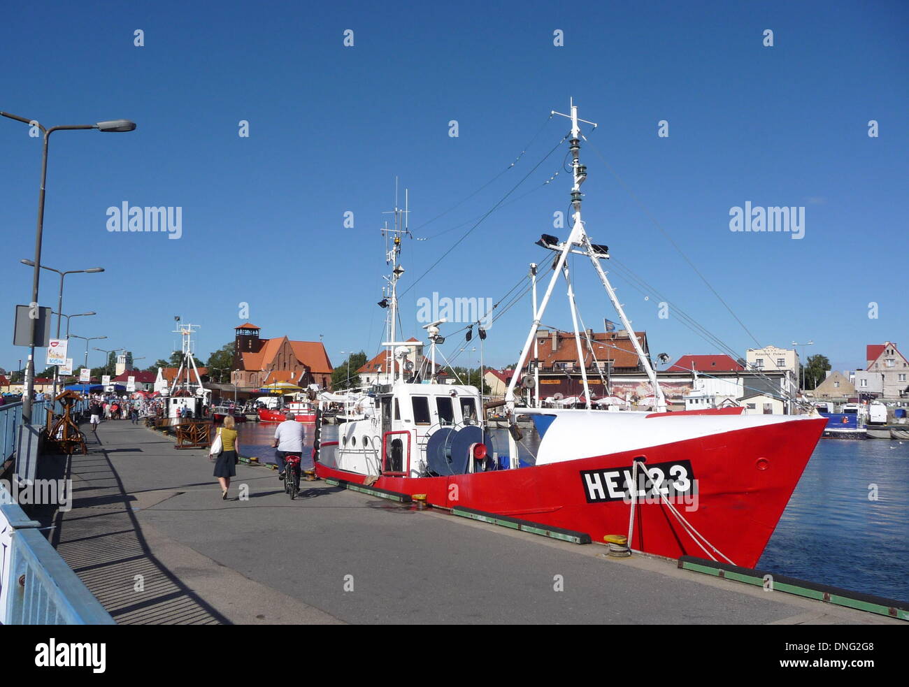 Port of fishing village Hel at penisula Hel in Poland, pictured 15 ...