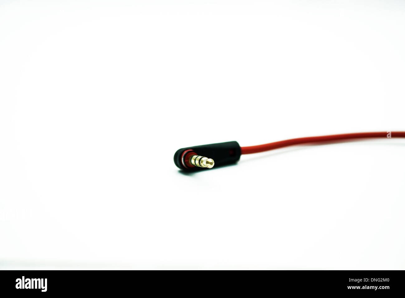 headphones half inch jack plug connector cut out white background Stock ...