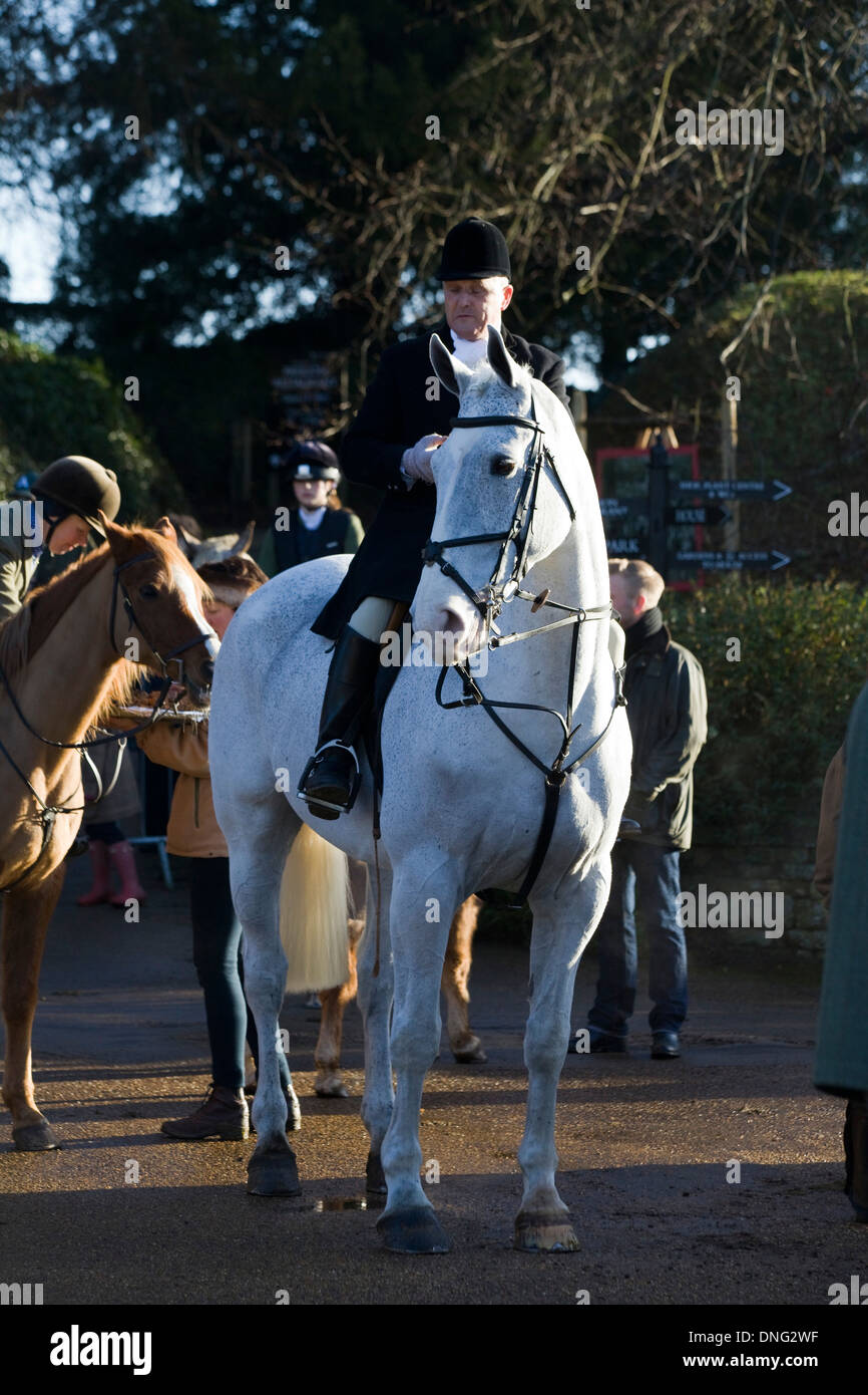 Traditional Boxing day Meet at Upton House Warwickshire England Stock ...