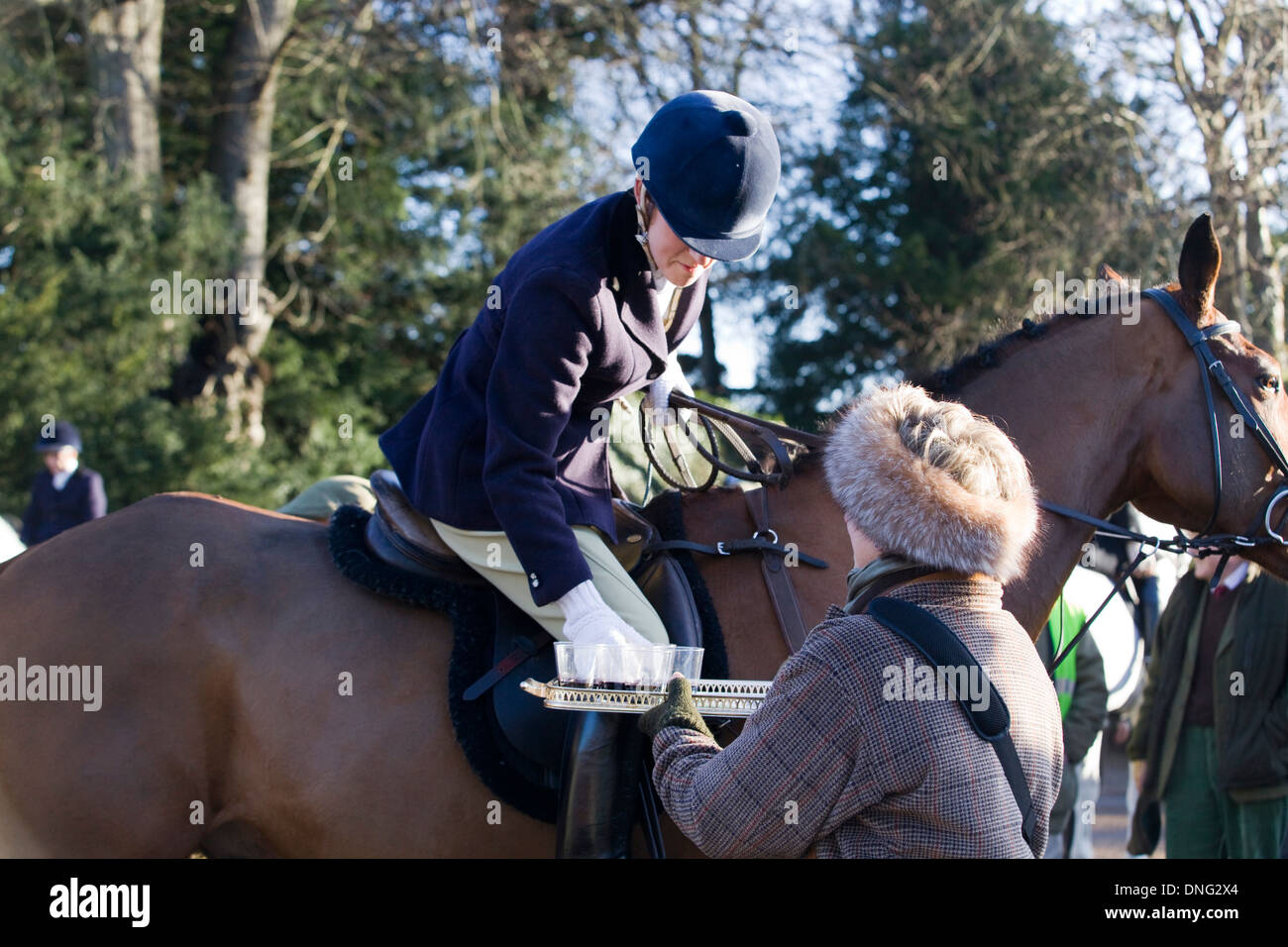 Traditional Boxing day Meet at Upton House Warwickshire England Stock ...