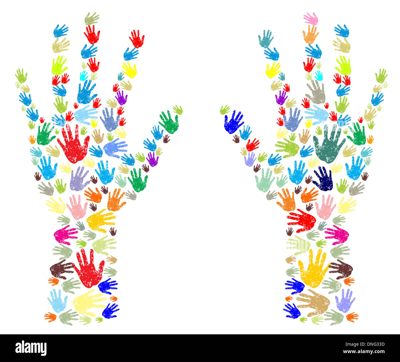 Abstract hands prints Stock Photo - Alamy