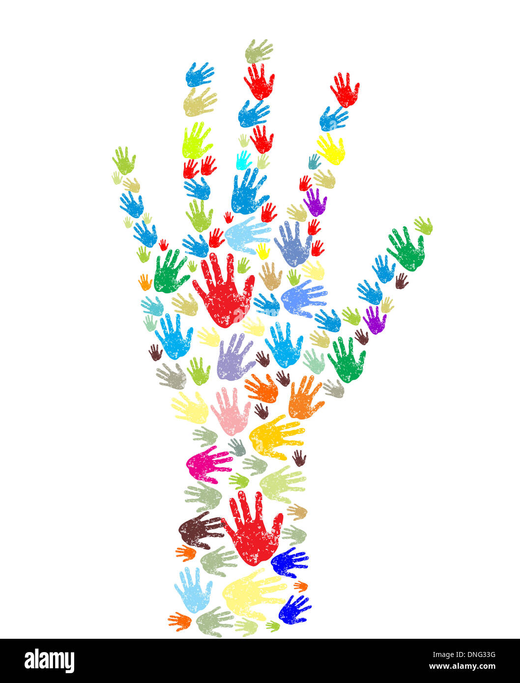 Abstract hands prints Stock Photo - Alamy