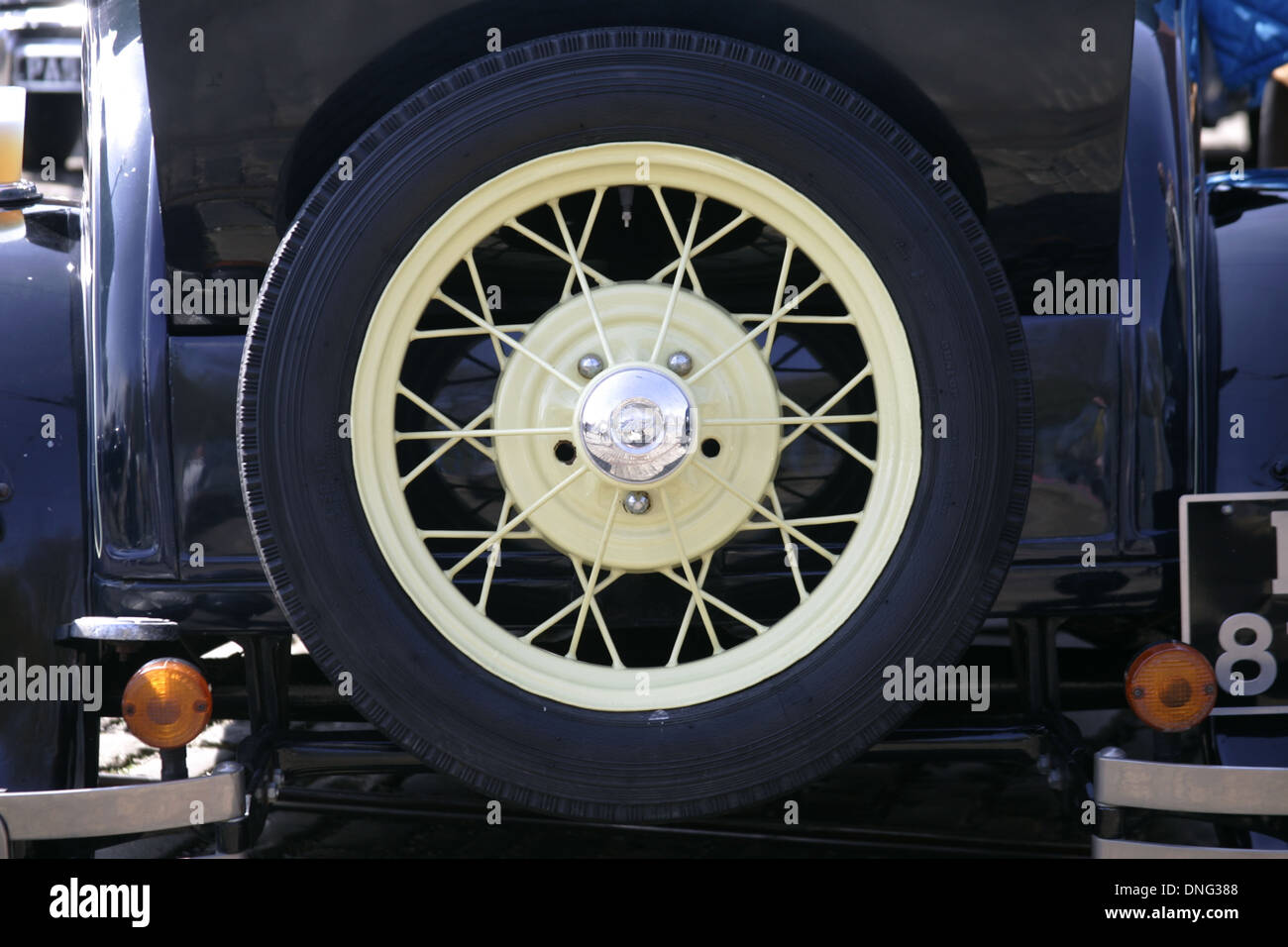 vintage classic car tyre transport Stock Photo - Alamy
