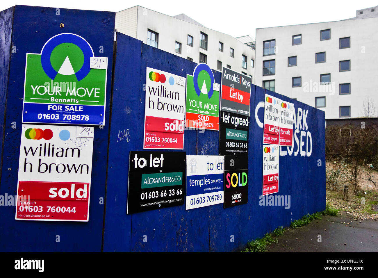 For sale and to let signs outside flats apartment block Buy to let ...