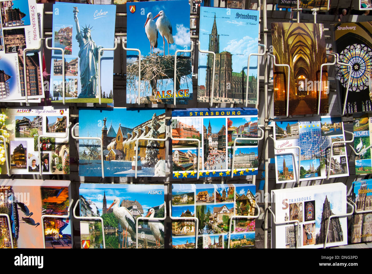 Postcard display recognizable famous landmarks hi-res stock photography ...
