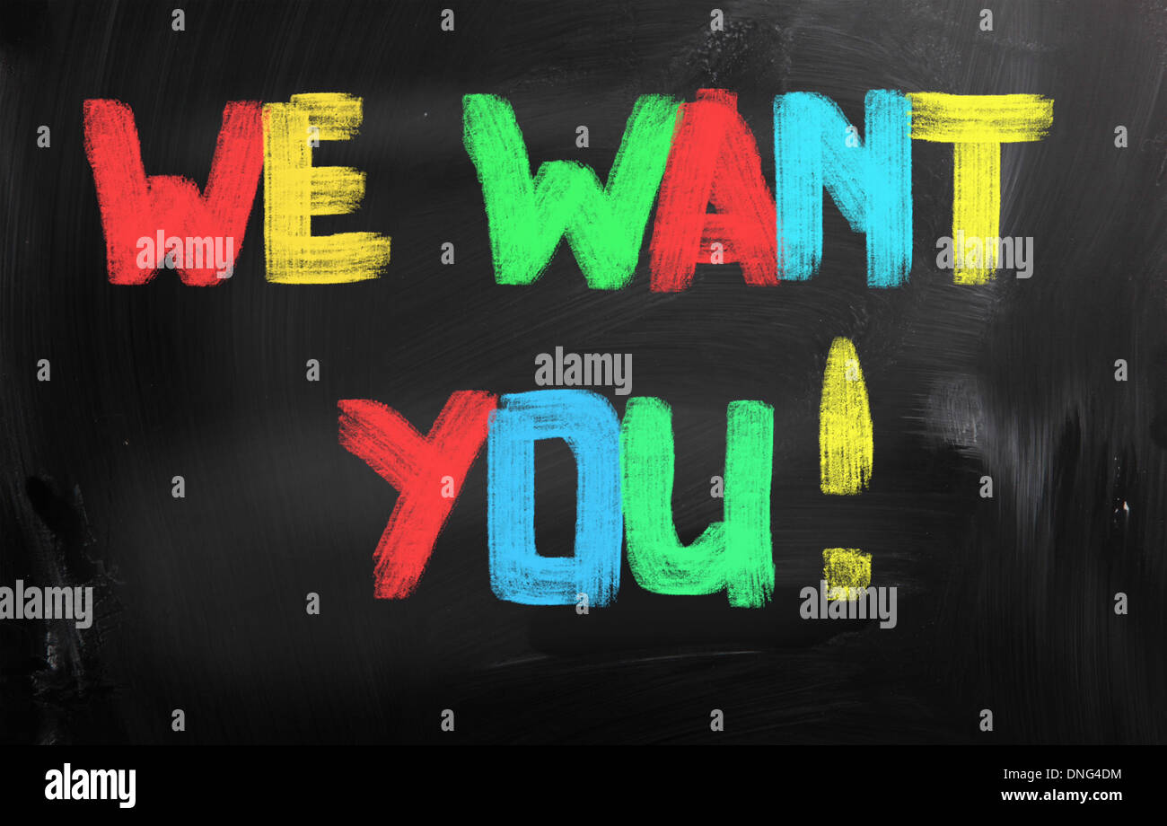 We Want You Concept Stock Photo - Alamy