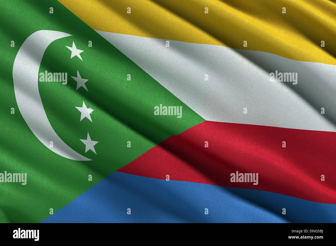 Flag of the Comoros Stock Photo - Alamy
