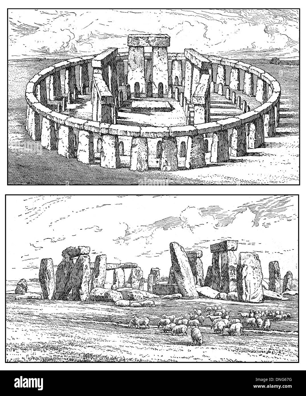Stonehenge near Salisbury, Wiltshire, England, UK, Europe, 2000 BC and ...