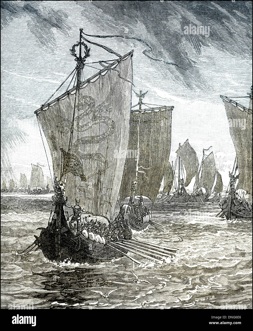 The Danish King Anlaff Sails from Ireland with Cumbrian and Scottish ...