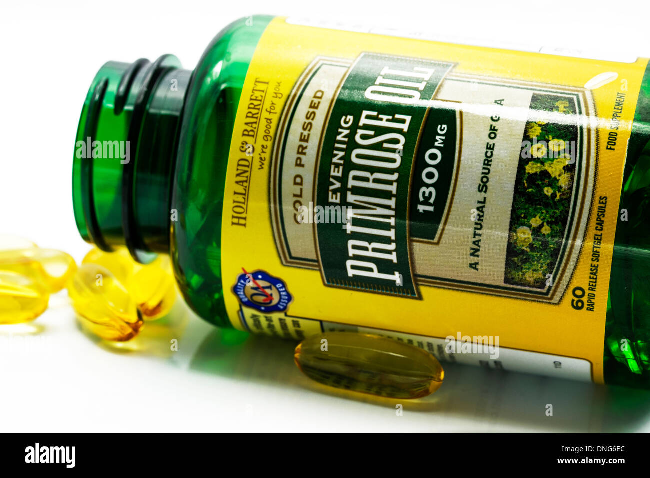 evening primrose oil tablets capsules bottle 1300mg holland and ...