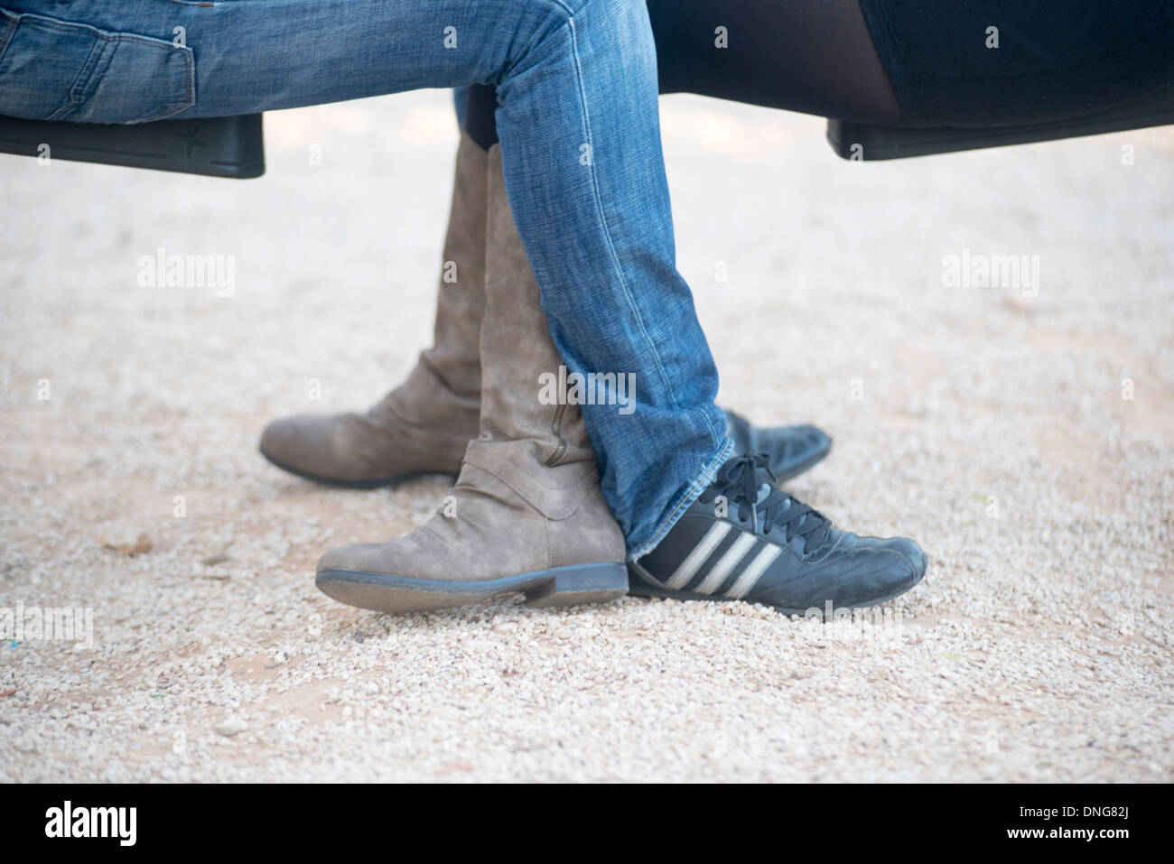 Lovers by binding the leg Stock Photo - Alamy