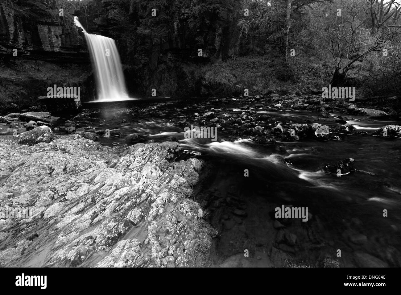 Thornton force waterfall Black and White Stock Photos & Images - Alamy