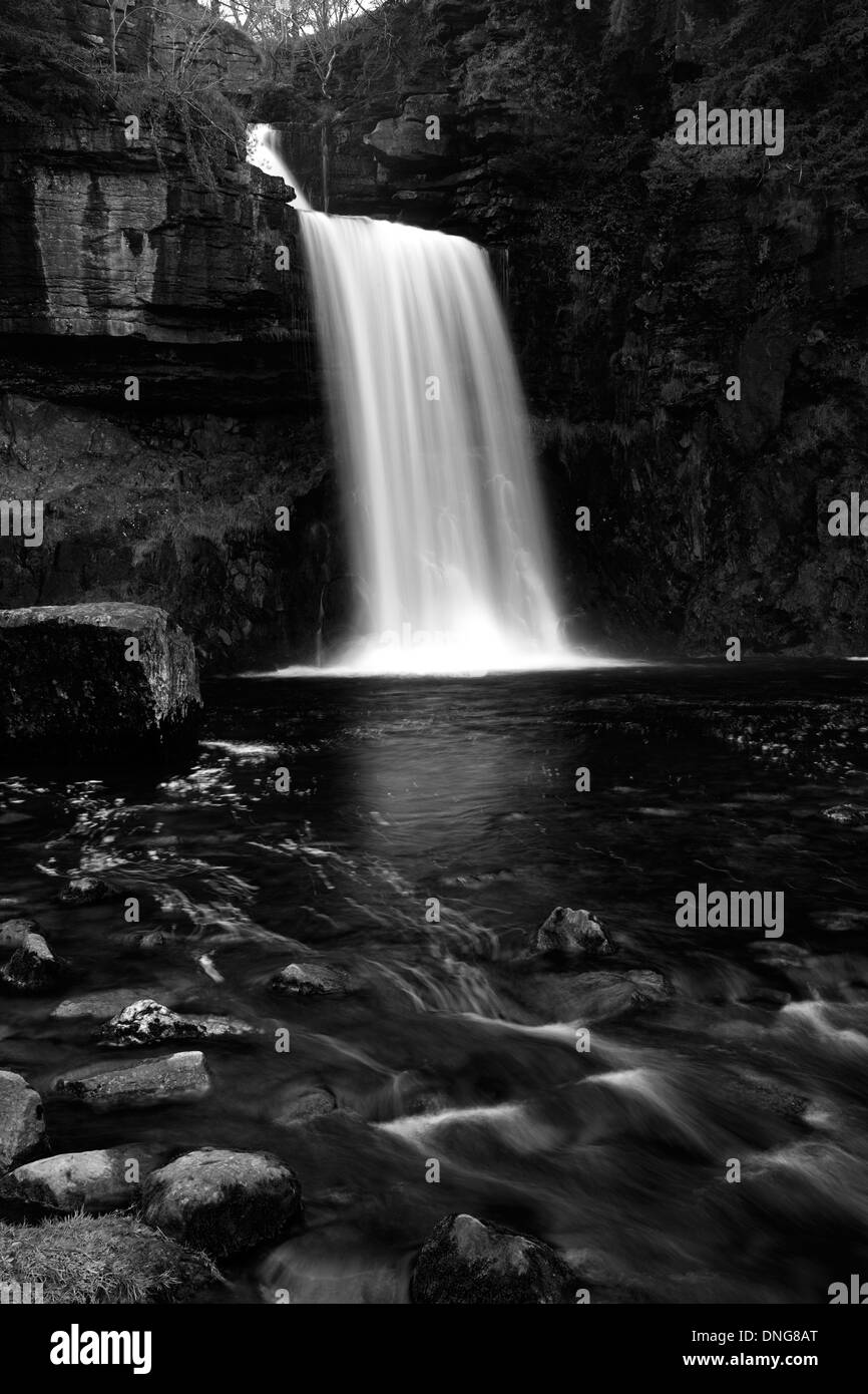 Thornton force waterfall Black and White Stock Photos & Images - Alamy