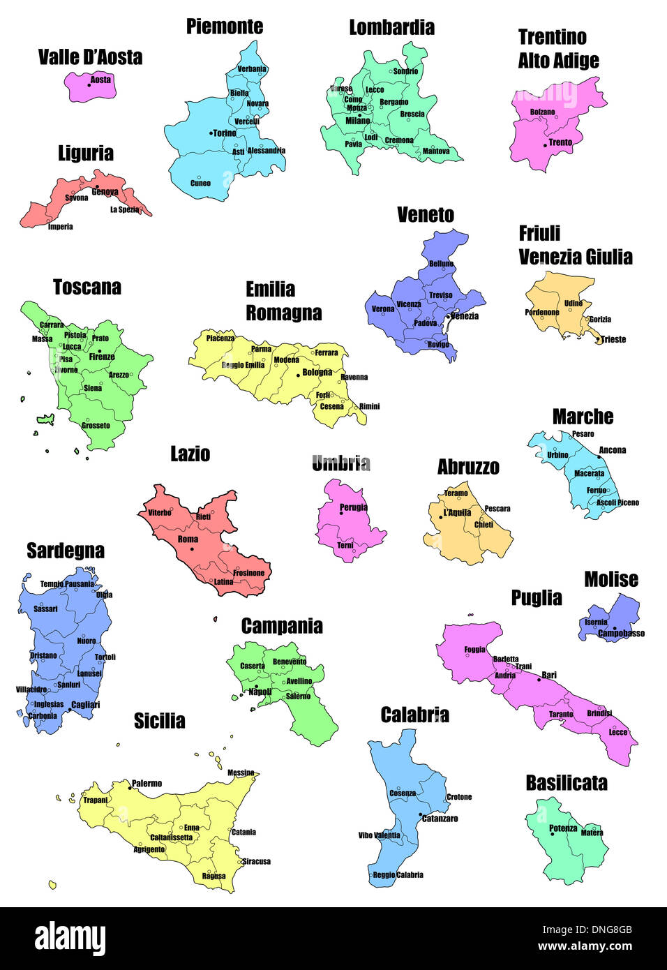Palermo Map Cut Out Stock Images & Pictures - Alamy