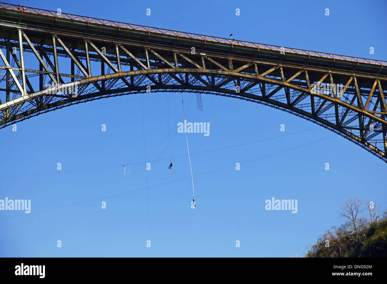Bridge between Zambia and Zimbabwe Stock Photo - Alamy
