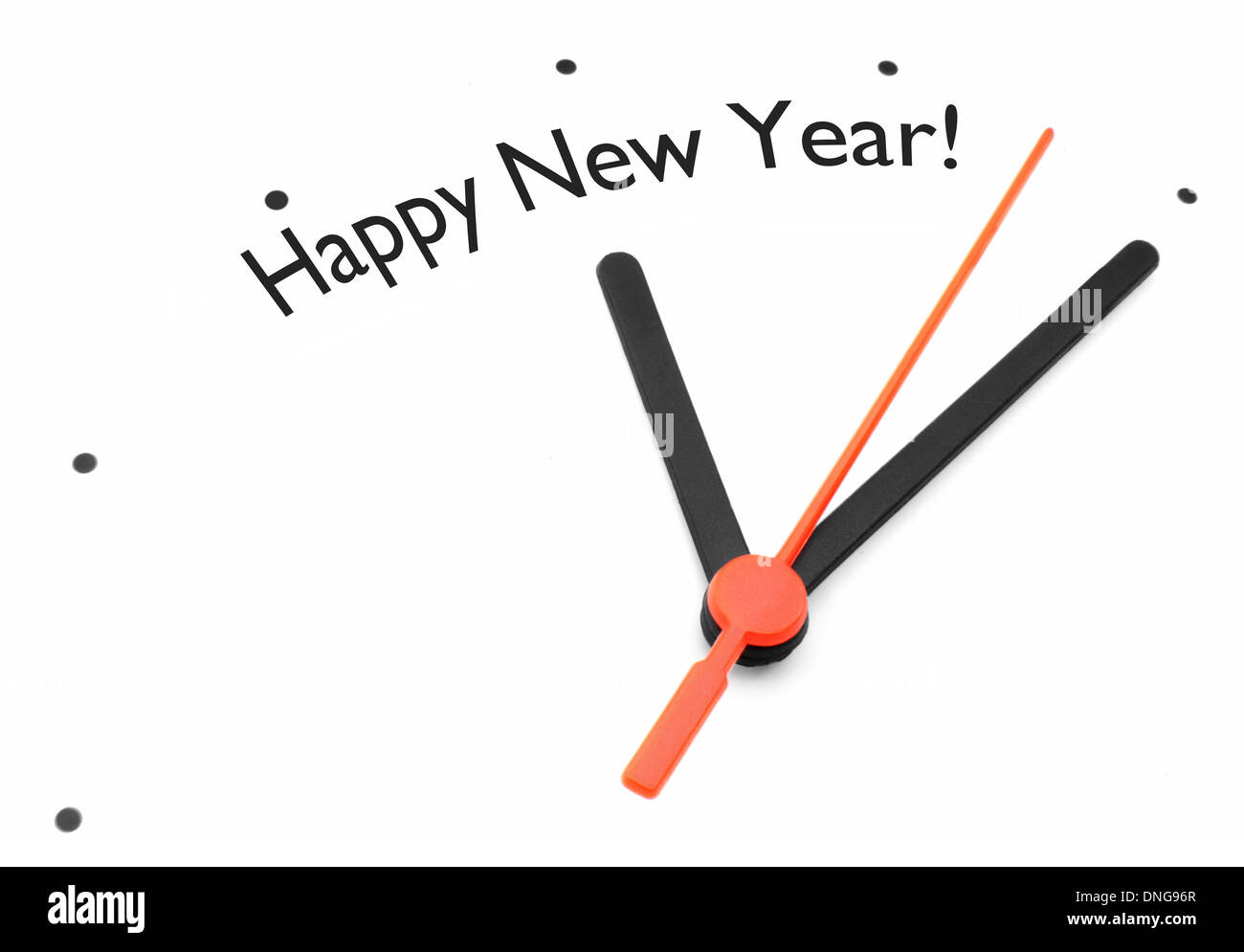 Happy new year clock Stock Photo - Alamy