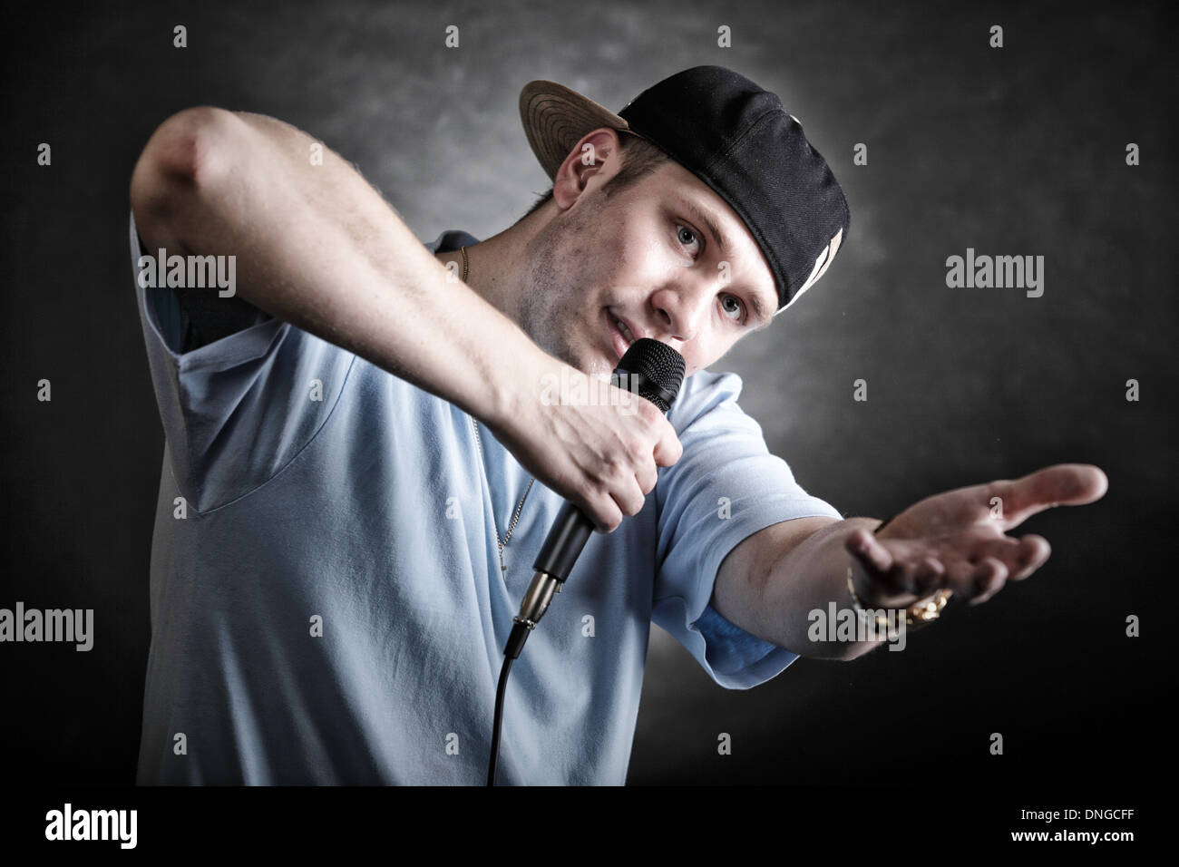 Rapper attitude rap singer hip Hop Dancer performing. Young man with ...