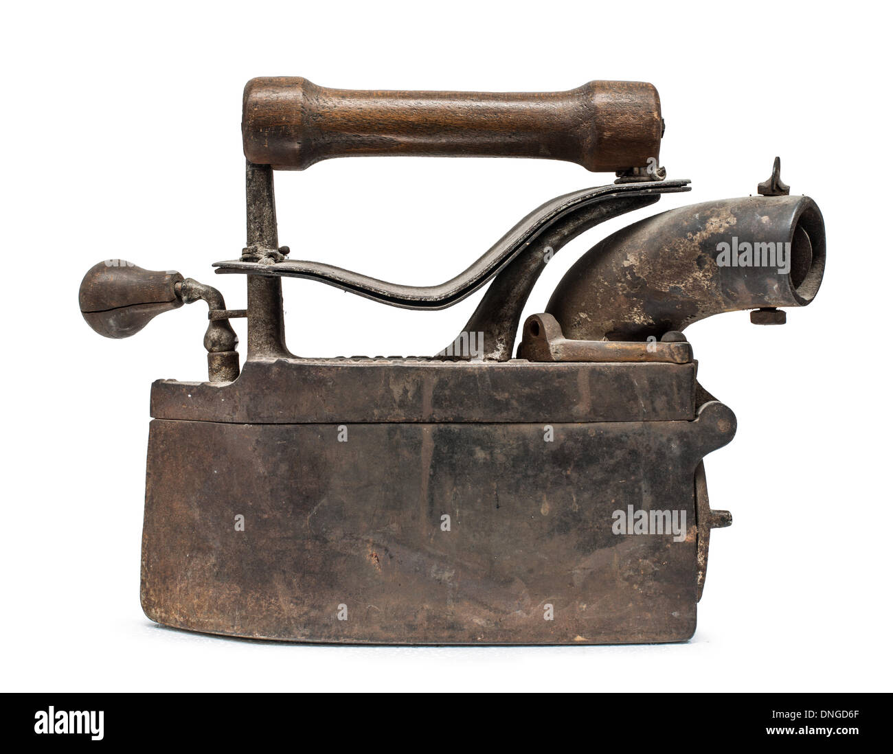 Vintage iron white isolated Stock Photo - Alamy