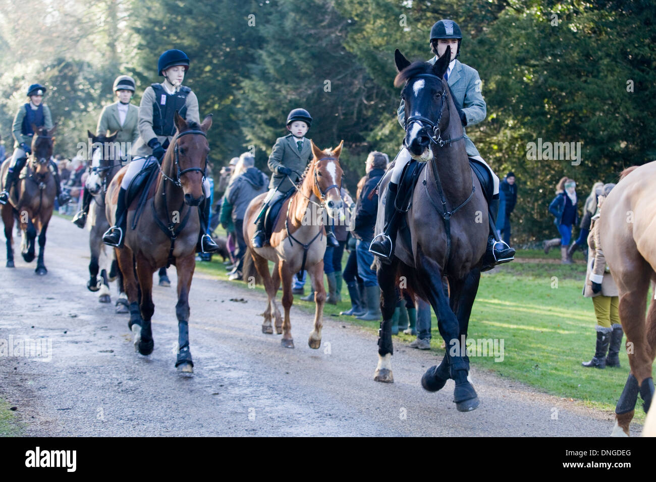 Traditional Boxing day Meet at Upton House Warwickshire England Stock ...