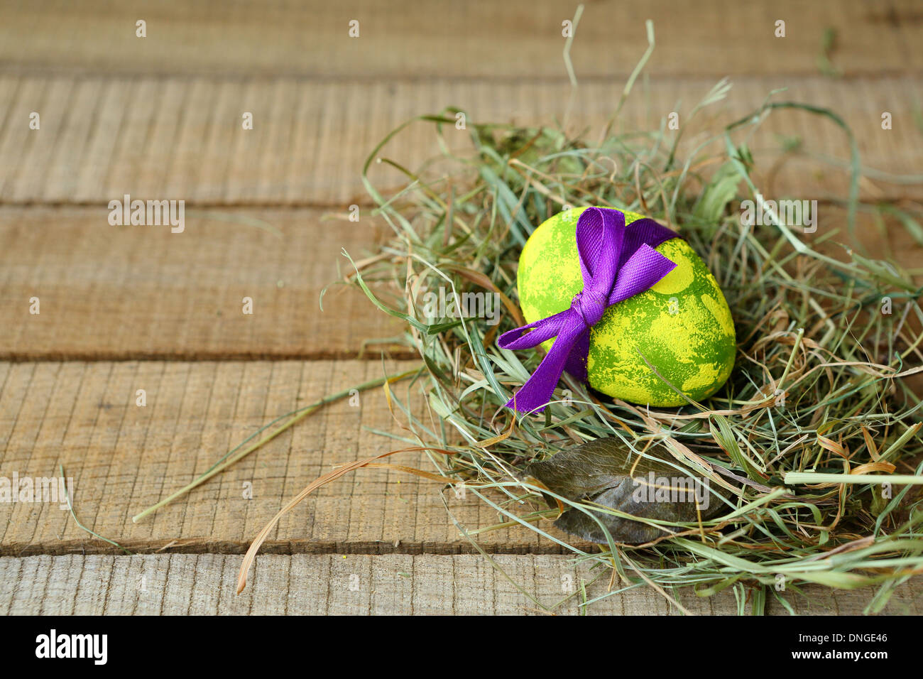easter egg with ribbon, food closeup Stock Photo - Alamy