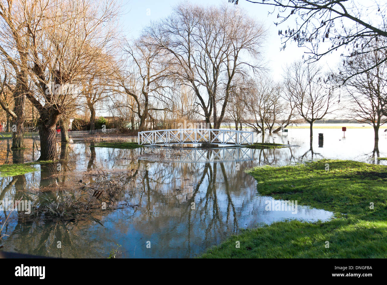 Flooding of the River Great Ouse in Huntingdon. After weeks of rain the ...