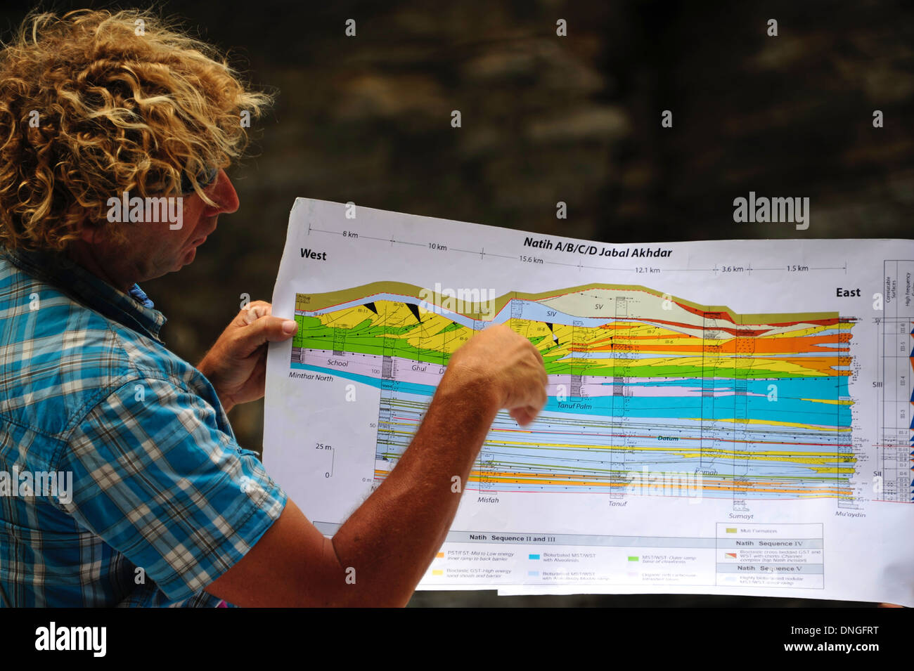 geologist in the field (oman mountains Stock Photo - Alamy